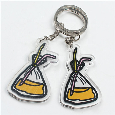 Food shape clear acrylic keychain | keychain manufacturers