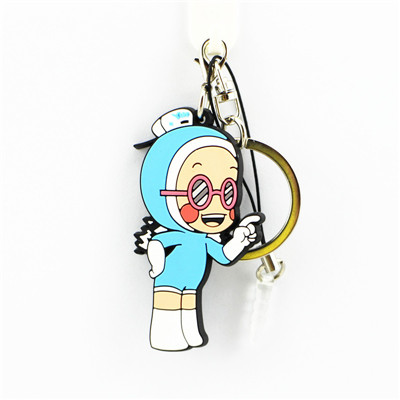 Hot design 2d cartoon figure rubber keychain | keychain manufacturers