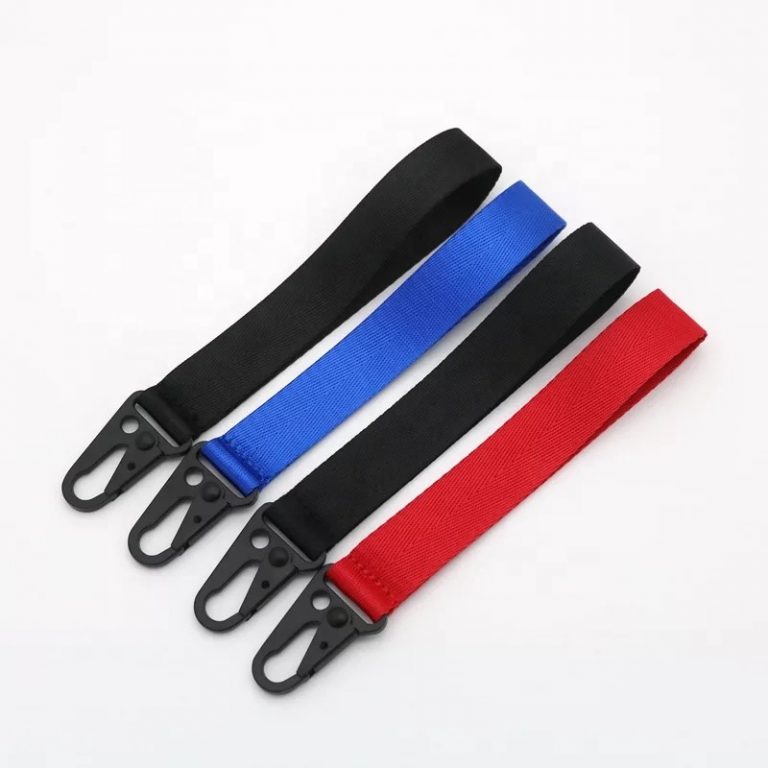 Nylon carabiner short kanyard keychain | keychain manufacturers